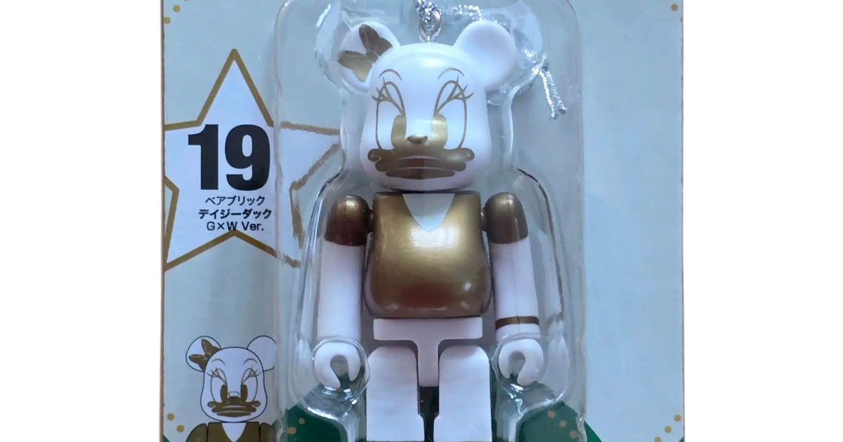 BE@RBRICK Daisy Duck Gold & White Special Ornament 100%